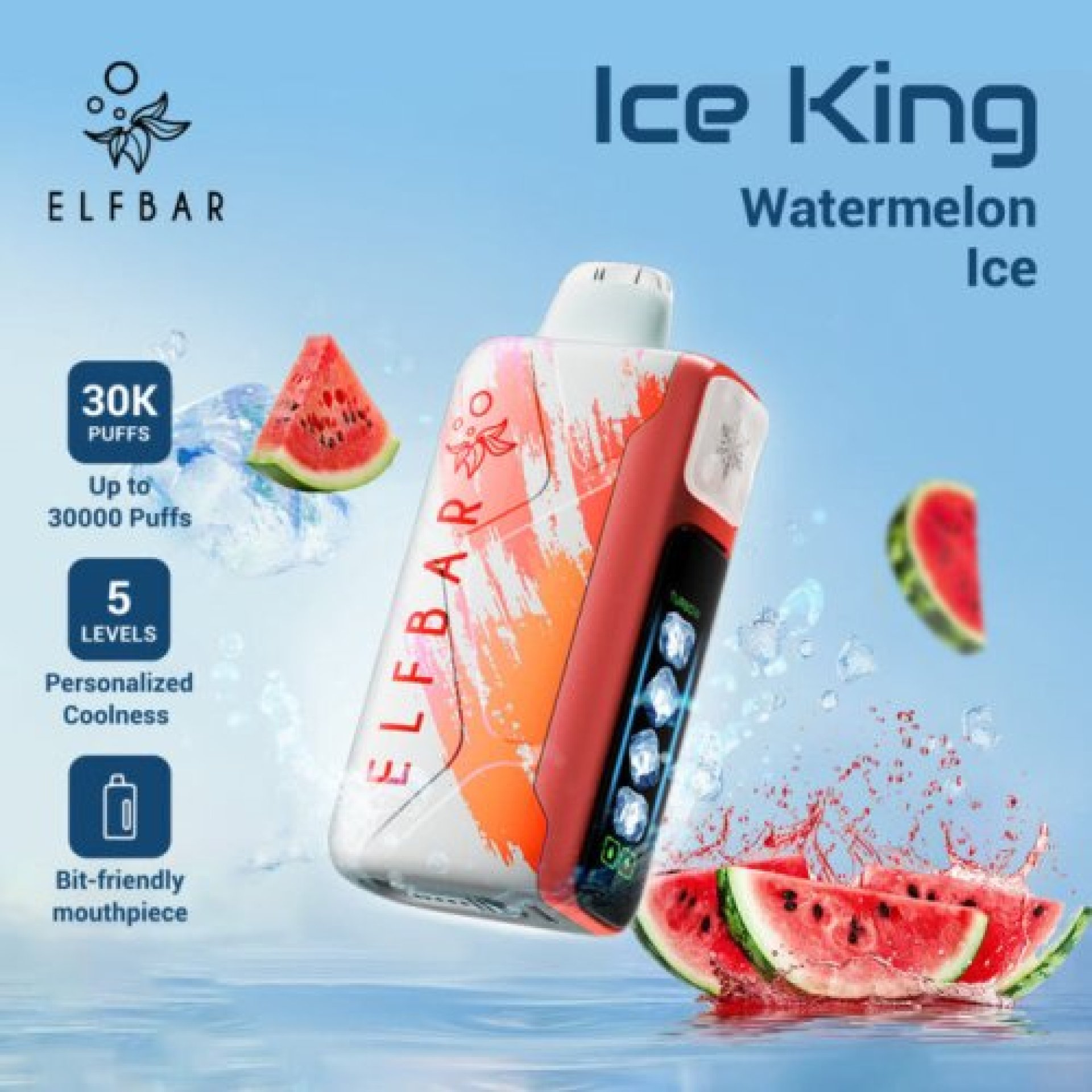Elfbar Ice King Watermelon Ice - 30.000 Puffs - Vape Türkiye